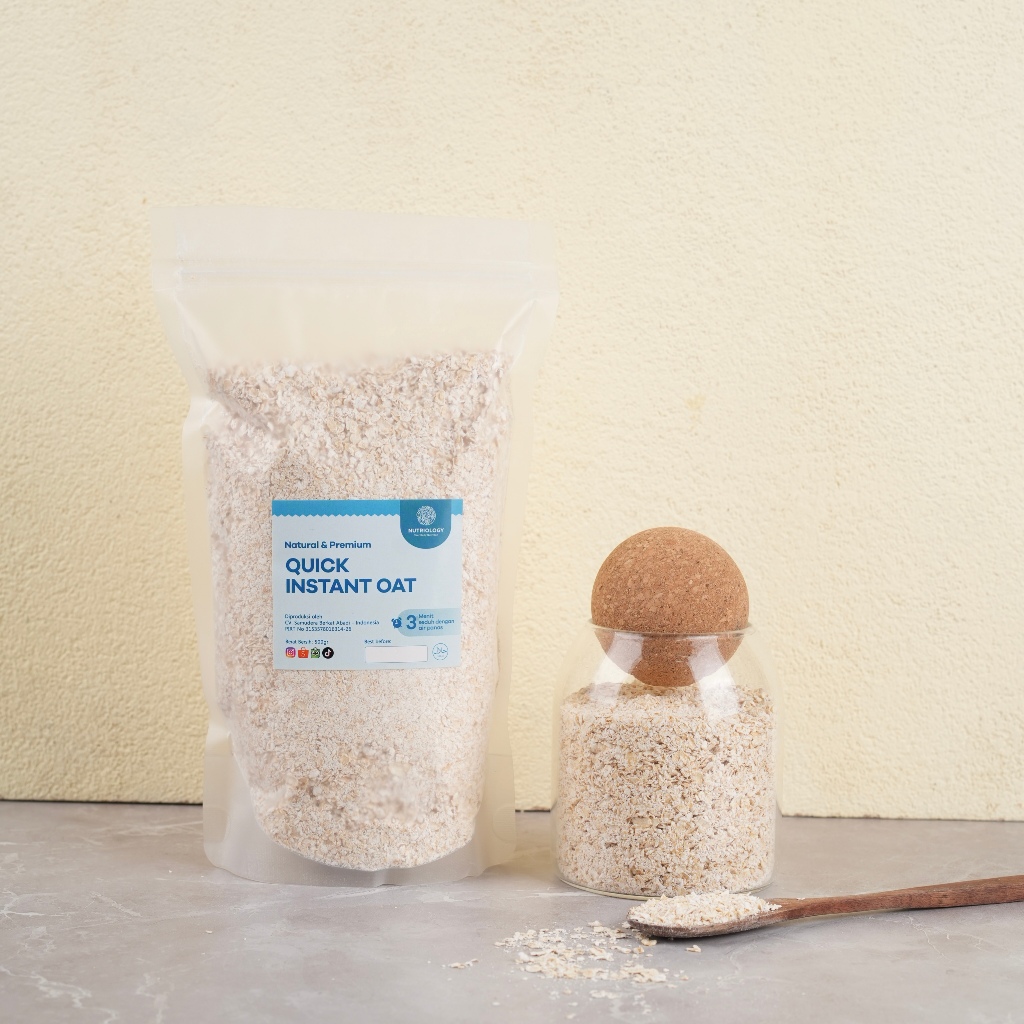 Jual Quick Instan Oat oatmeal Gandum Instant Oats 500 Gr Natural ...