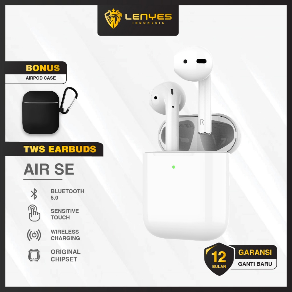 Jual LENYES AIR PLUS SE TWS wireless bluetooth 5.1 earbuds smart touch ...
