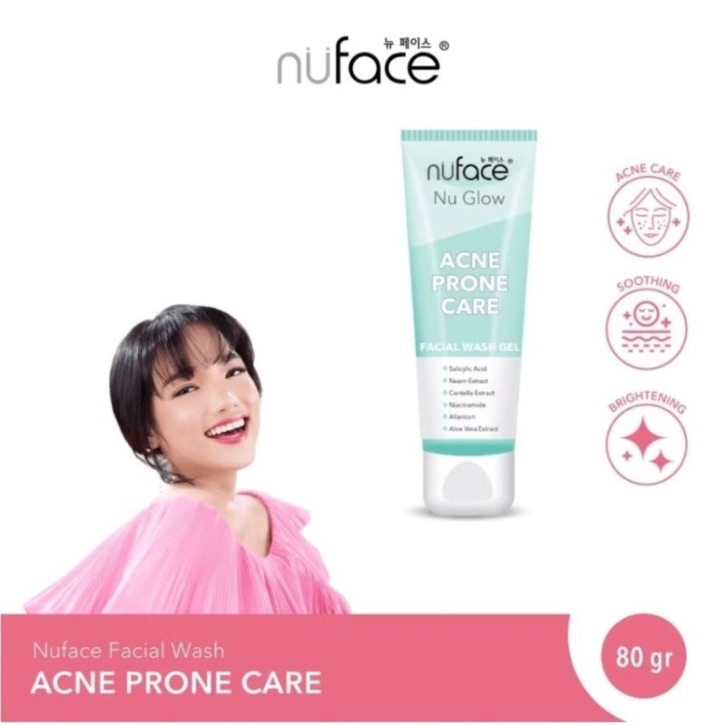 Jual Nuface Nu Glow Acne Prone Care Facial Wash Gel 80gr | Shopee Indonesia