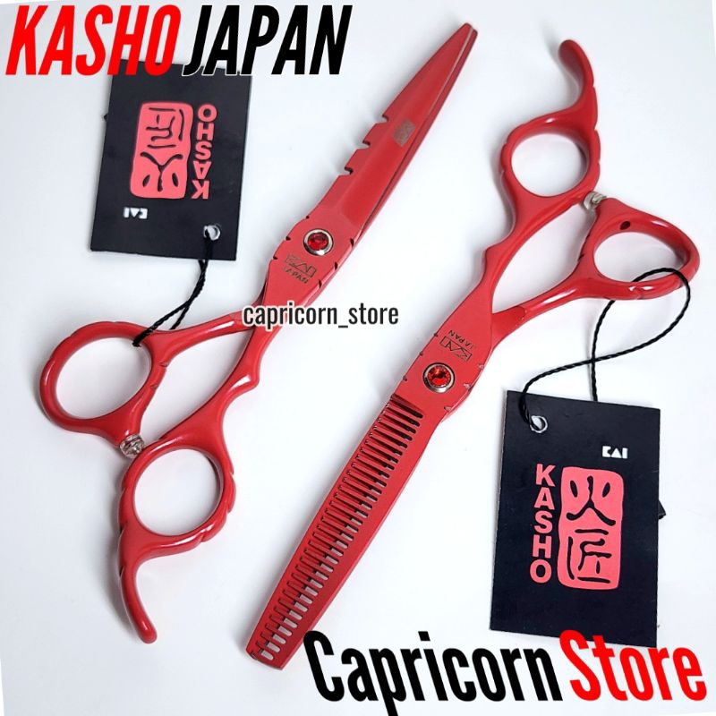 Jual Gunting Kasho Merah HJ600 Profesional Barber Gunting Rambut ...