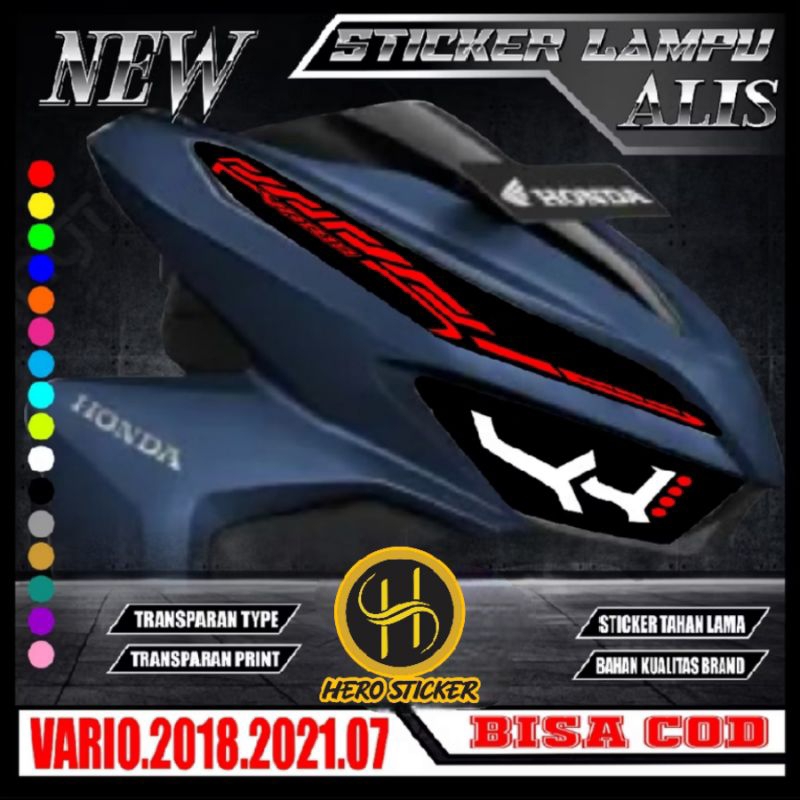 Jual Sticker variasi lampu vario new 125 150 2018 2023 stiker lampu ...
