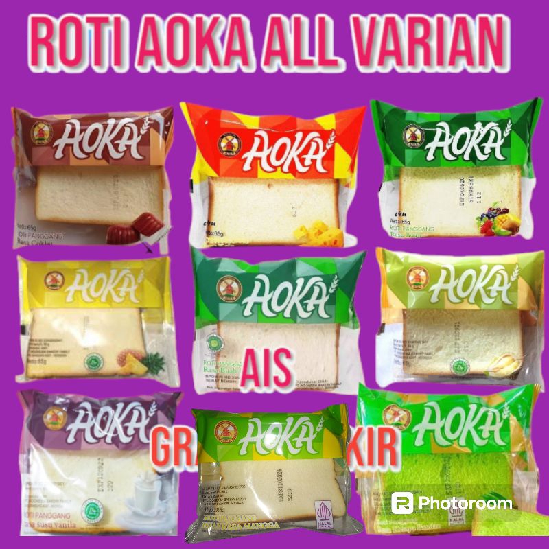 Jual [MURAH & HALAL] ROTI TAWAR AOKA PANGGANG ALL VARIAN RASA | Shopee ...