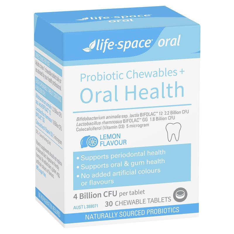Jual Life-Space Probiotic Chewables + Oral Health 30 Tablets Australia ...