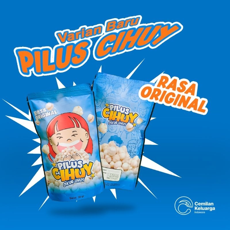 Jual Cemilan Kita - PILUS CIHUY Rasa ORIGINAL (50gram) - Cemilan Kriuk ...
