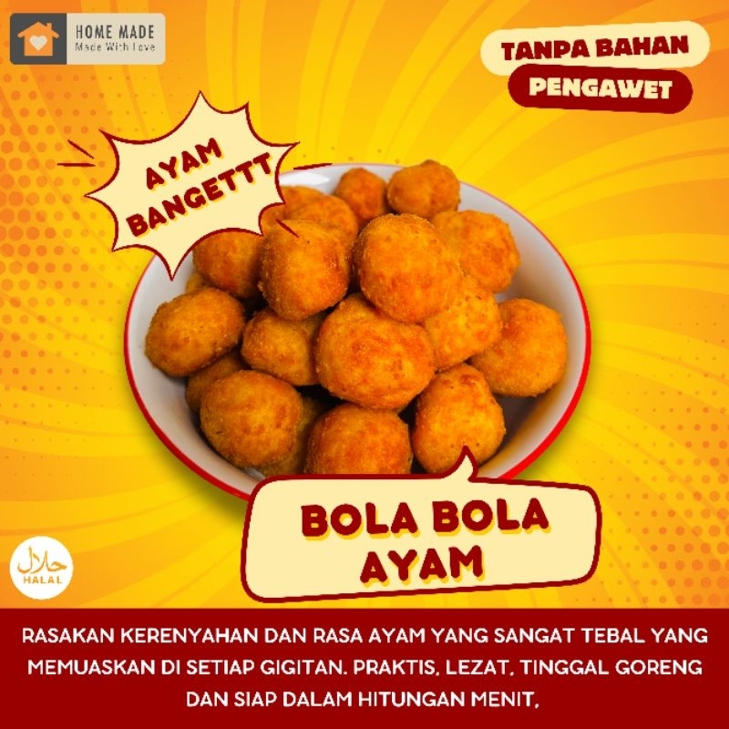 Jual Bola Bola Ayam Beku 15 Pcs - Dari Dada Ayam Fillet Segar - Frozen ...