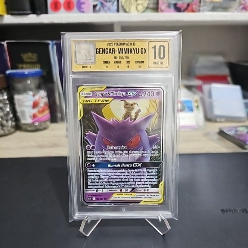 Jual gengar mimikyu gx golden label egs 10 slab grading pokemon card indonesia tag team original ...