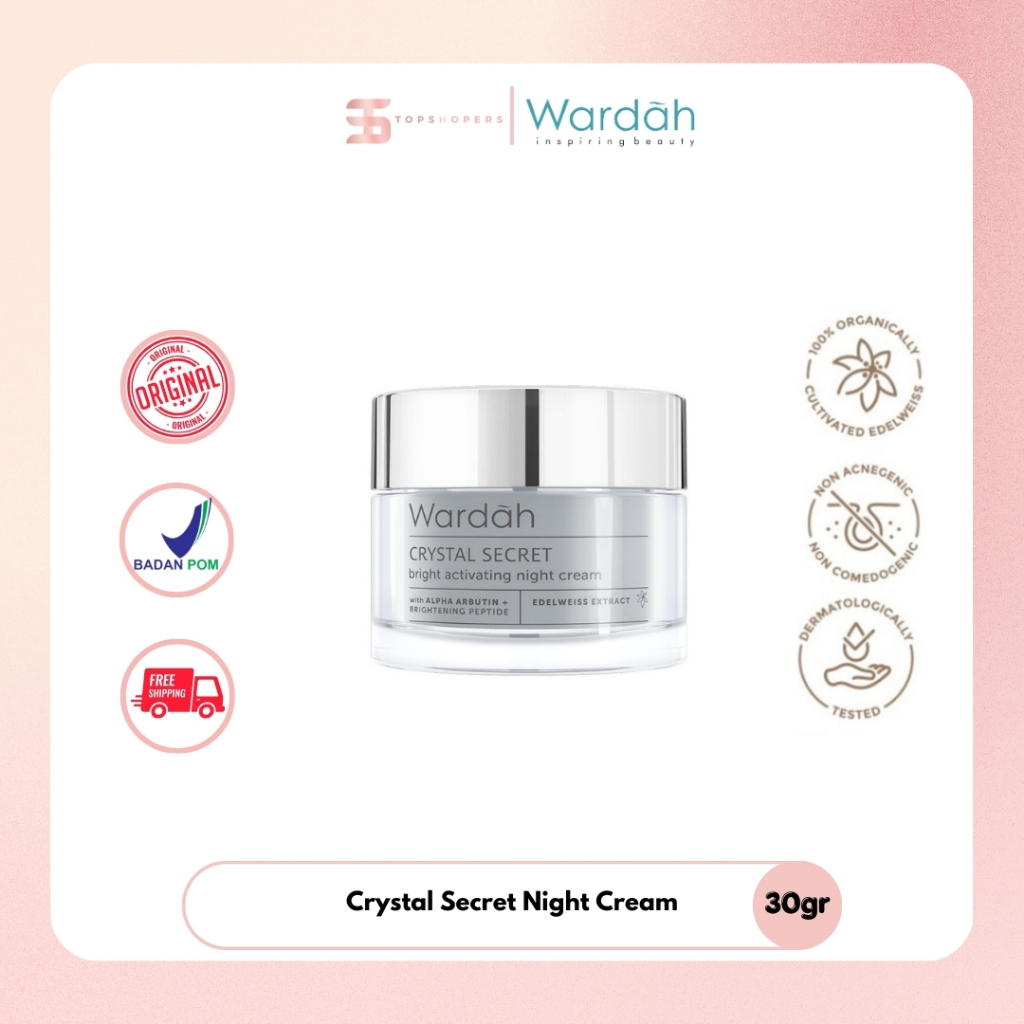 Jual Wardah Crystal Secret Bright Activating Night Cream 30ml (Cup ...