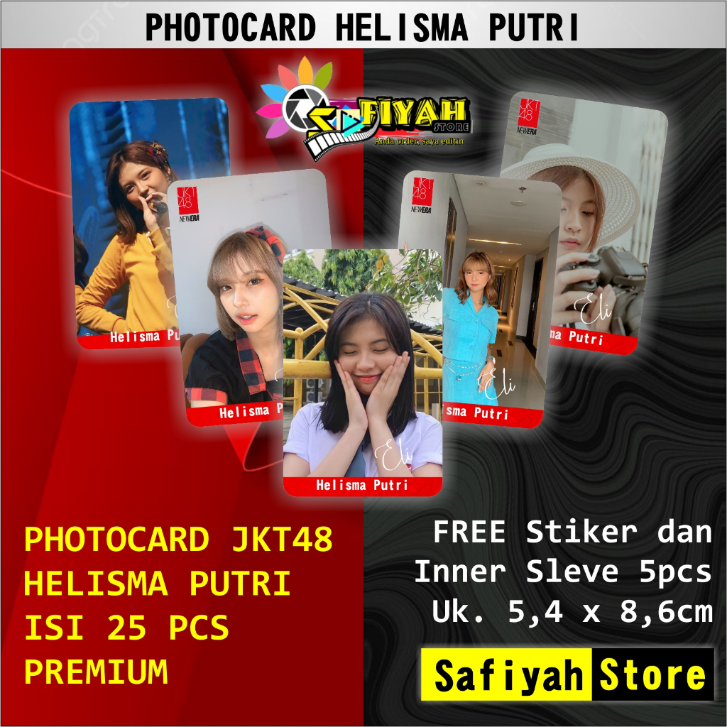 Jual Photocard Helisma Putri / Eli JKT48 isi 25 Pcs Premium tebal ...