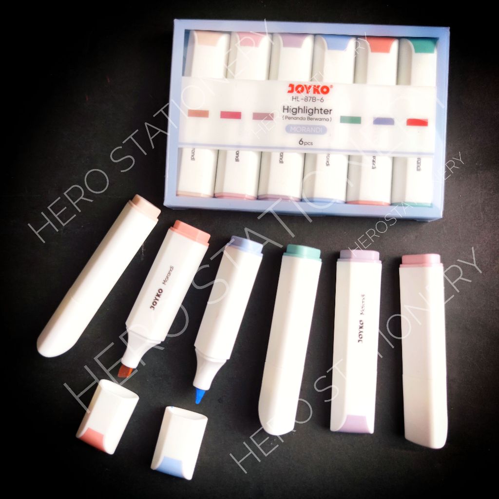 Jual Highlighter spidol marker morandi colors joyko 6 warna HL-87B-6 ...
