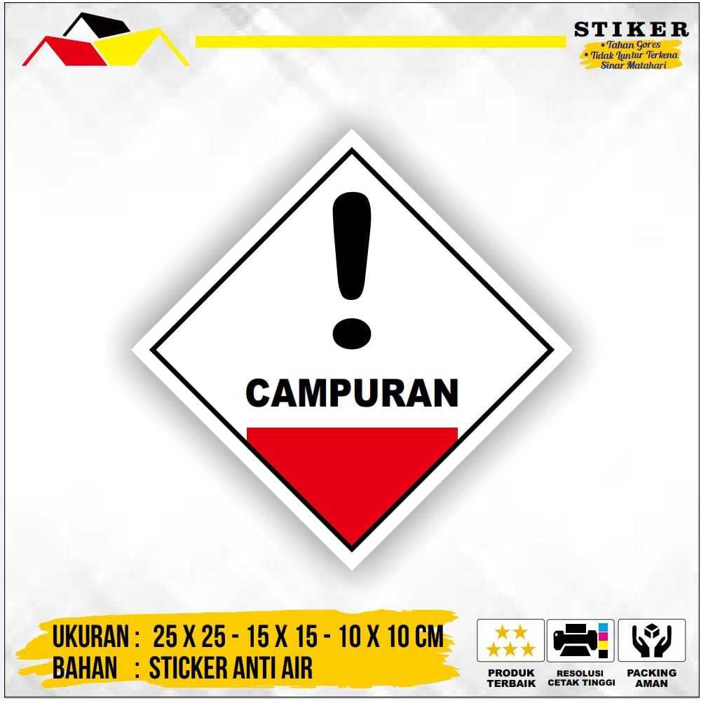 Jual Stiker Simbol Label K3 Limbah B3 HAZMAT Campuran | Shopee Indonesia