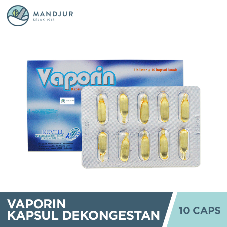Jual Vaporin Kapsul Dekongestan Inhalasi Isi 10 Kapsul Lunak | Shopee ...