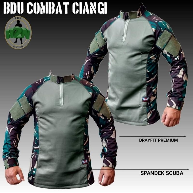 Jual BAJU KAOS CIANGI PRIA LENGAN PANJANG LORENG TNI BAHAN SCUBA MIX DRYFIT PREMIUM | Shopee ...
