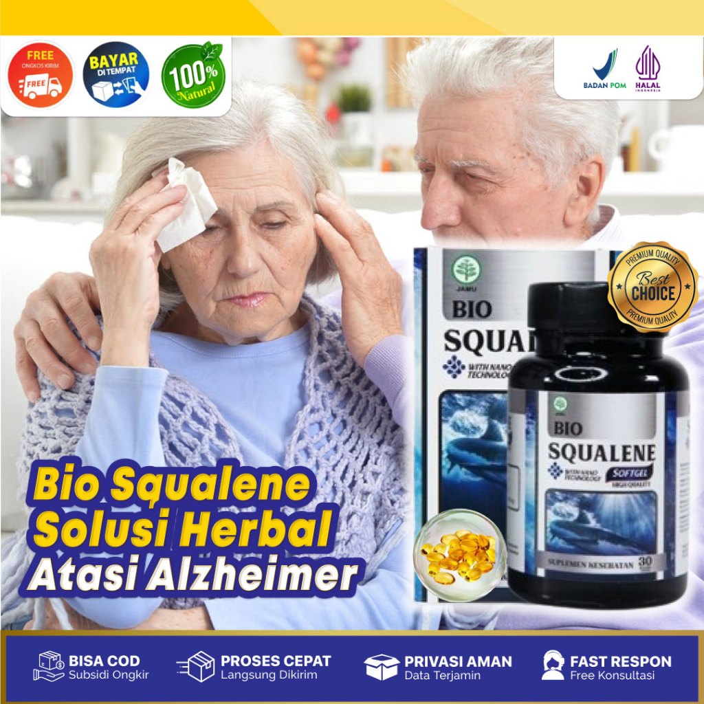 Jual Obat Alzheimer Penurunan Daya Ingat Lansia Bio Squalene Softgel ...