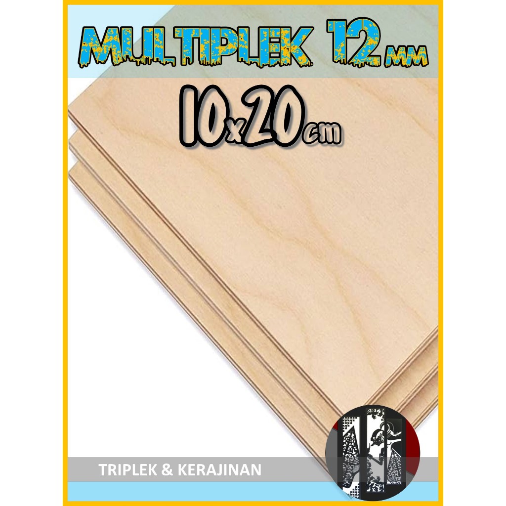 Jual Triplek 12mm 10x20 cm | Multiplek Plywood 12 mm 10x20 | 10 x 20 ...