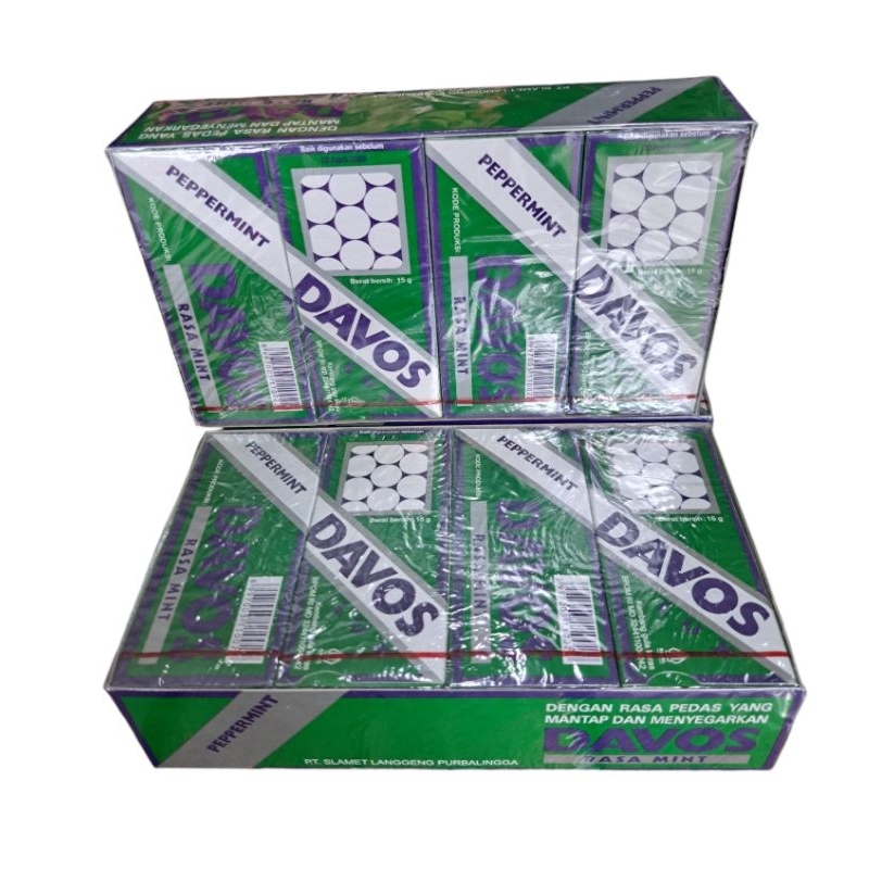 Jual davos lux permen mint 1 pak isi 20 pcs | Shopee Indonesia