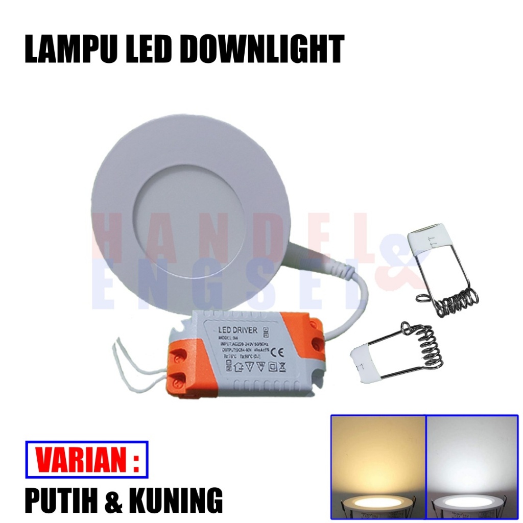 Jual Lampu LED Panel 3 Watt Downlight LED 3 W Putih Dan Kuning | Shopee ...