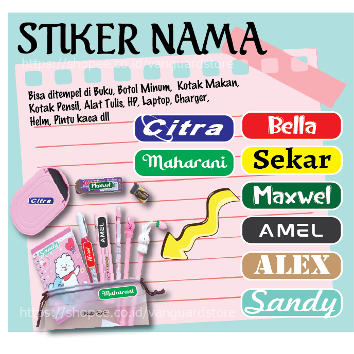 Jual STICKER LABEL NAMA CUSTOM SPIRITED AWAY STIKER LEBEL CUSTOM ...