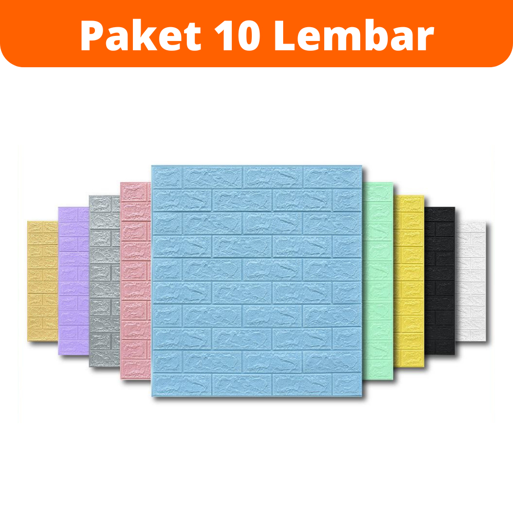 Jual JUAL [COD] Wallfoam 3D Bata Warna Wallpaper Dinding 3D Foam Stiker ...