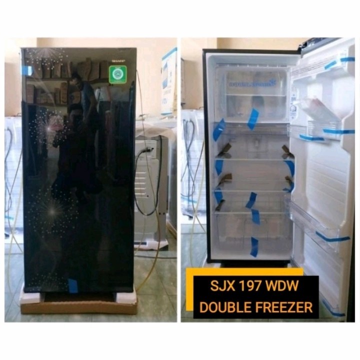 Jual Kulkas 1 pintu Sharp Sjx 197 WDW Double Freezer | Shopee Indonesia