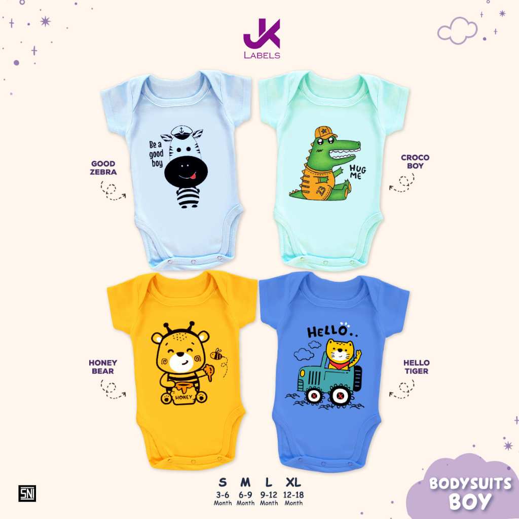Jual JK LABELS - Bodysuit Boy New Edition (3-18 Bulan) | Shopee Indonesia