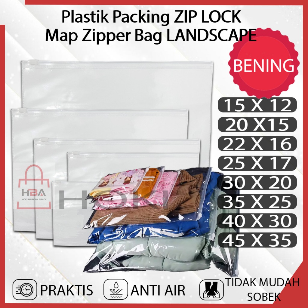 Jual Kantong Plastik Packing ZIPLOCK LANDSCAPE Anti Air Travel Pouch ...