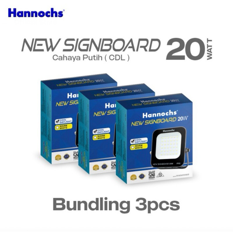 Jual Lampu Tembak/Sorot Led Hannochs Flood Light New Signboard 20 Watt ...