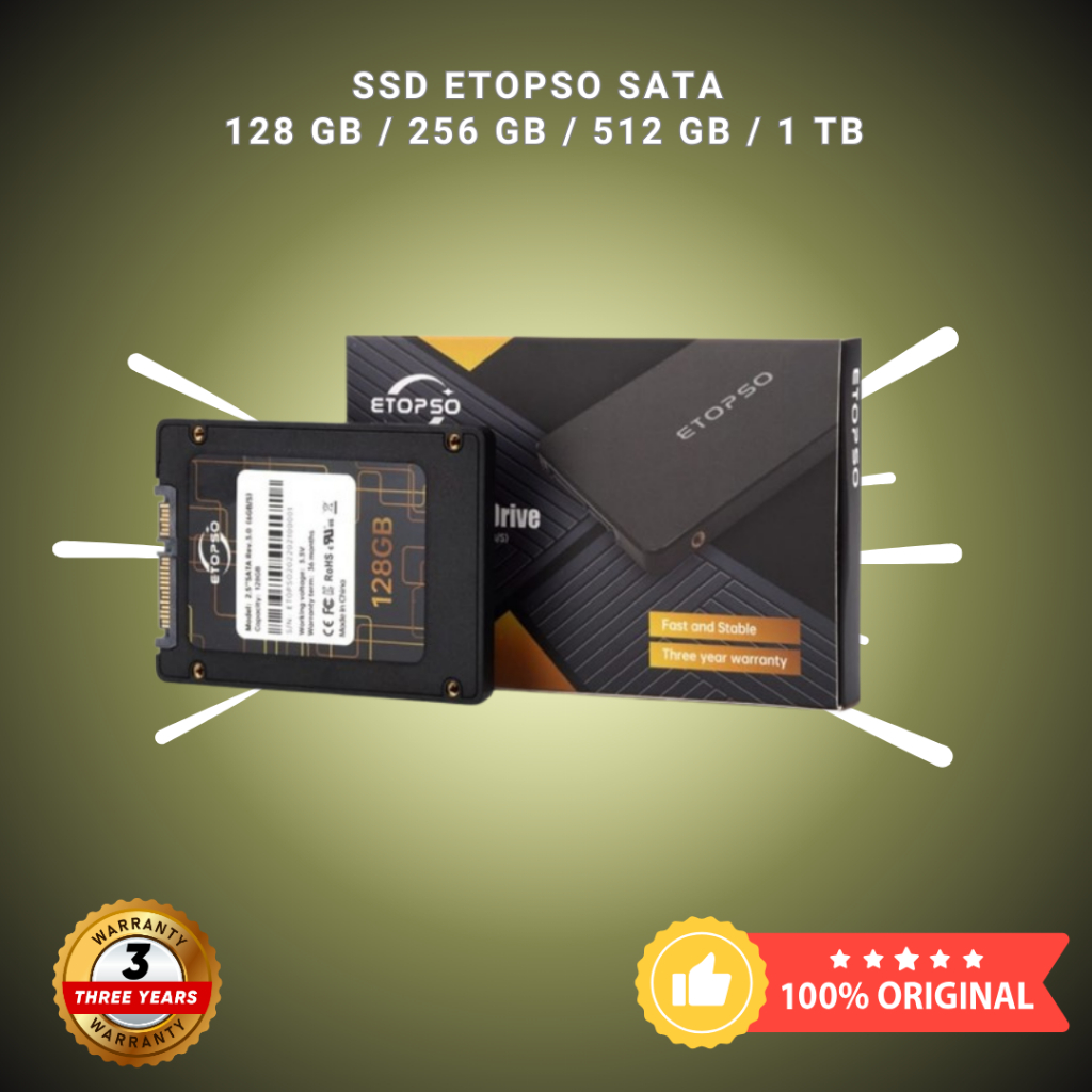 Jual SSD ETOPSO SATA 128 GB / 256 GB / 512 GB / 1 TB | Shopee Indonesia