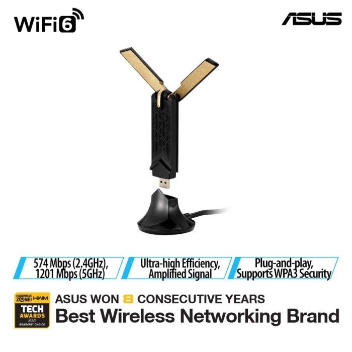 Jual Asus USB Wifi 6 Adapter AX1800 Dual Band (USB-AX56) | Shopee Indonesia