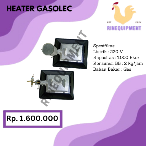 Jual GASOLEC PEMANAS KANDANG AYAM DOC, DOD AYAM DAN BEBEK 3 METER INCLUDE GAS DAN REGULATOR ...