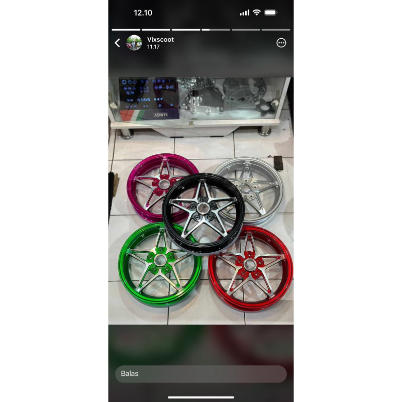 Jual Velg Raceboy Model Bintang Ring 12 New | Shopee Indonesia