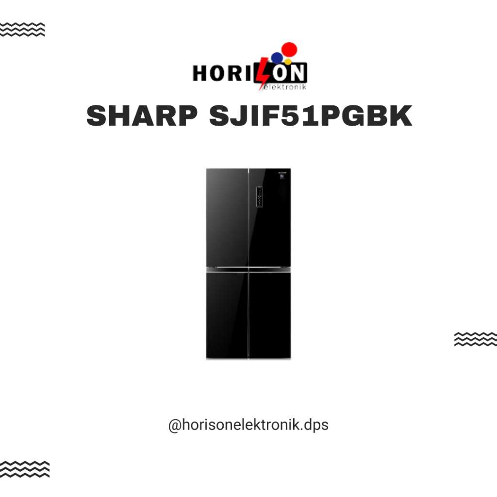 Jual KULKAS SIDE BY SIDE 4 PINTU SHARP SJIF51PGBK | Shopee Indonesia
