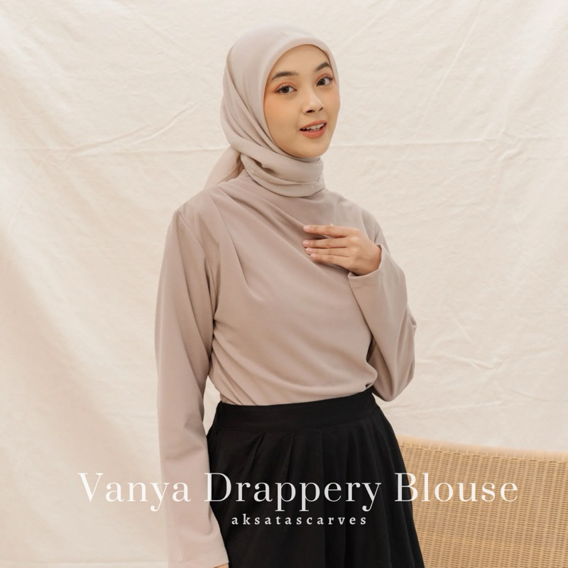 Jual Vanya Drappery Blouse | Shopee Indonesia