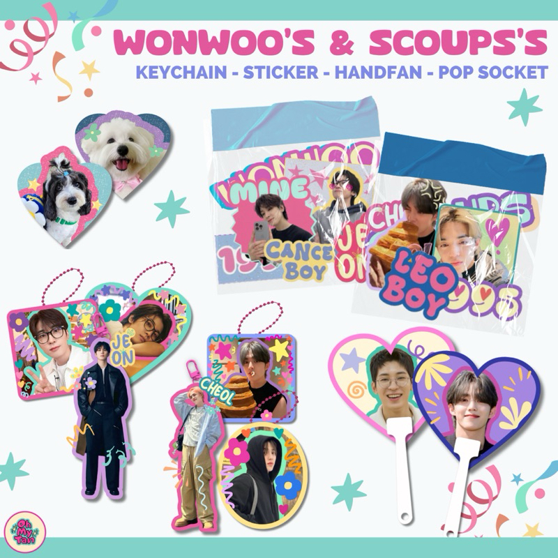 Jual Wonwoo & Scoups Birthday Edition! Keychain, Sticker, Handfan, Pop ...