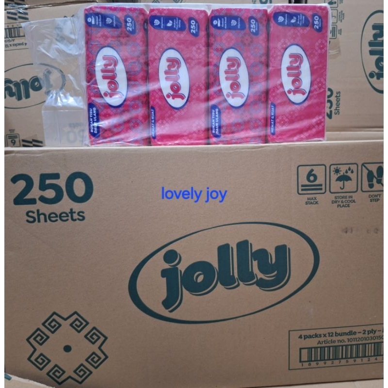 Jual Tissue Jolly 250 Sheet 1 Karton isi 48 Pcs READY STOCK | Shopee ...