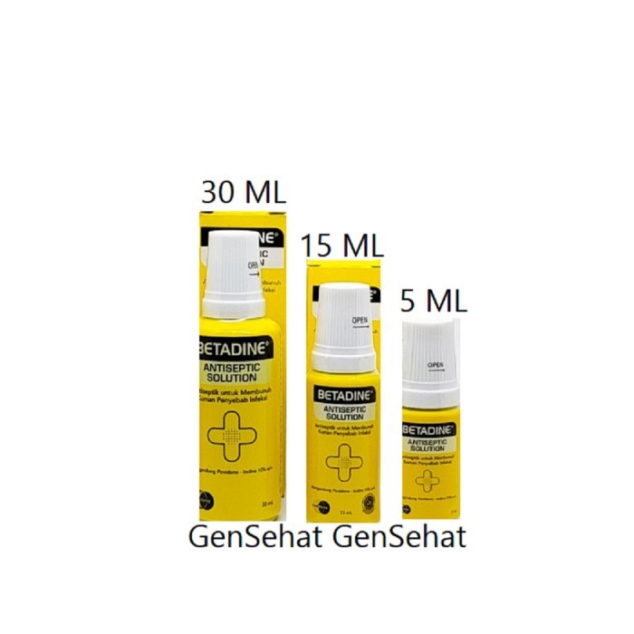 Jual BETADINE ANTISEPTIC SOLUTION BOTOL ( UKURAN 5 ML,15 ML,30 ML ...