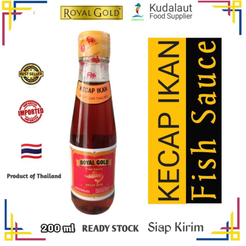 Jual Fish Sauce / Kecap Ikan merk Royal Gold Thailand; botol kaca; 200 ...