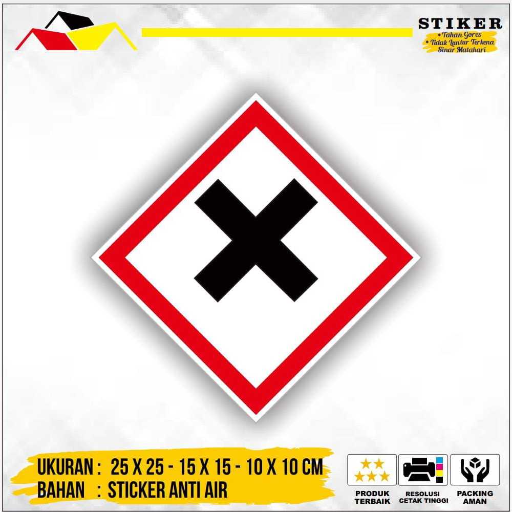 Jual Stiker Label Tanda Simbol Limbah B3 Stiker Bahan Berbahaya dan ...