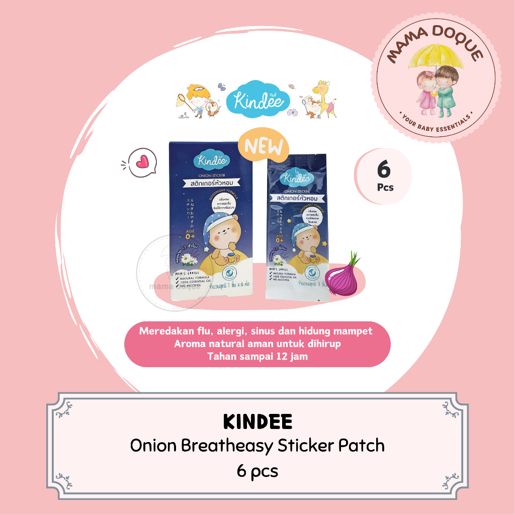 Jual Kindee Onion Breatheasy Patch / Koyo Batuk Pilek Anak 6 pcs | Shopee Indonesia