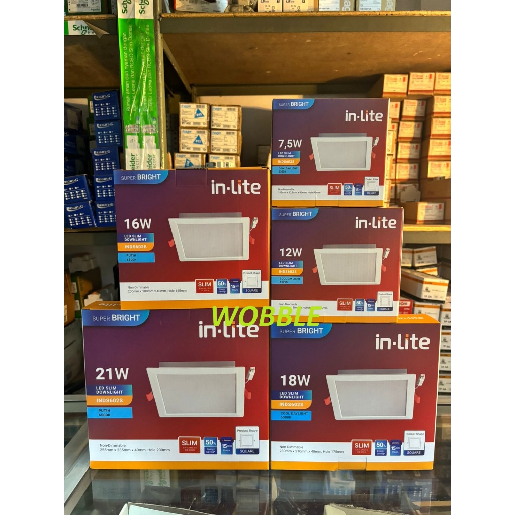 Jual LAMPU IN LITE LED PANEL COB SLIM KOTAK PERSEGI INDS602S DOWNLIGHT ...
