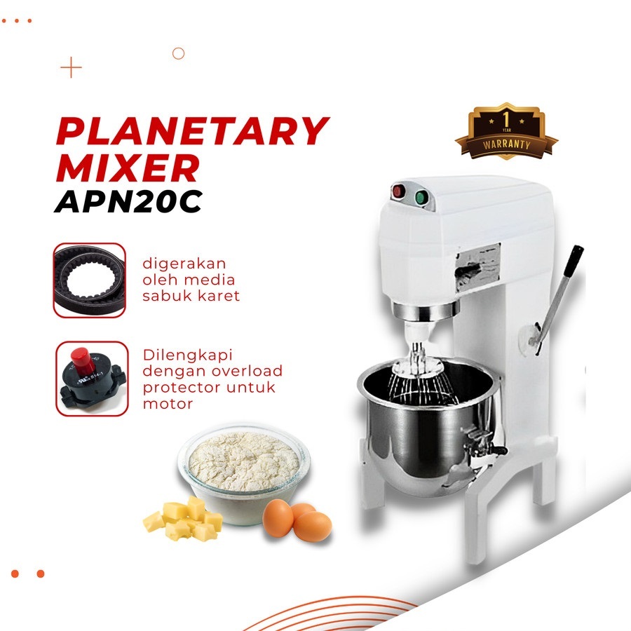 Jual GETRA PLANETARY MIXER / Mixer Roti & Kue Planetary 20 Liter APN20C ...