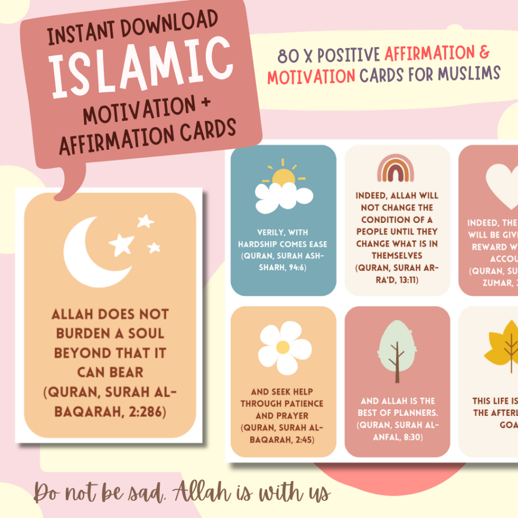 Jual Printable Motivation and Affirmation Cards For Muslims | Shopee ...