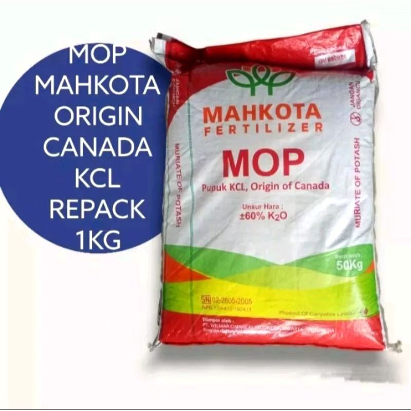 Jual Pupuk KCL/MOP MAHKOTA Kemasan Repack 1 Kg | Shopee Indonesia