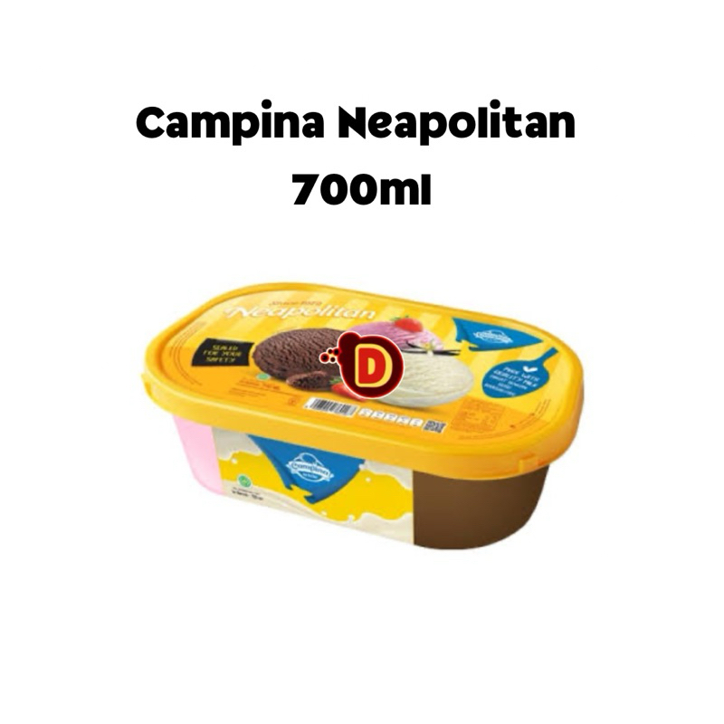 Jual Es Krim Campina 3 rasa Neapolitan 700ml coklat vanilla stoberi es ...