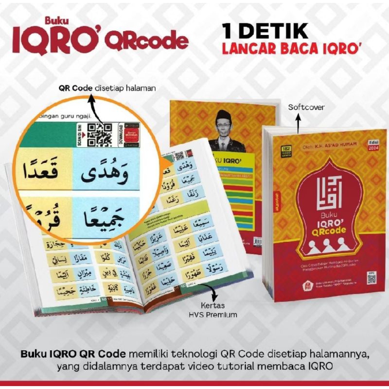 Jual iqro milenial versi QR code A5 full warna 1buku 6 jilid dengan ...
