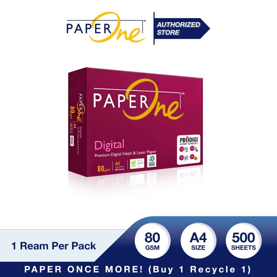 Jual Paperone Kertas A4 80gr Digital Carbon Neutral 1 Rim 500 Lembar