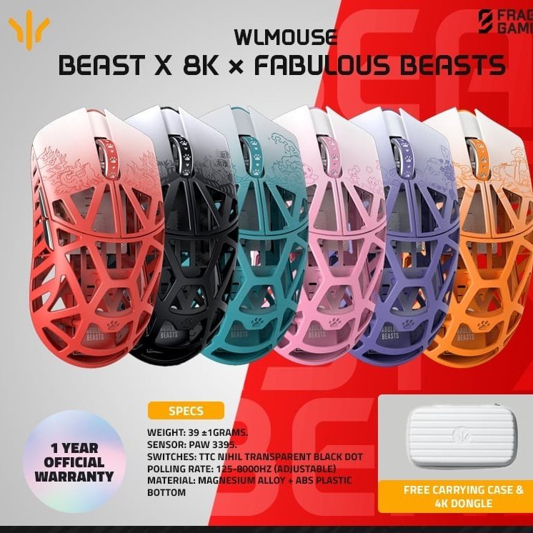 Jual WLMouse Beast X 8K x Fabulous Beasts Gaming Mouse WL Mouse ...