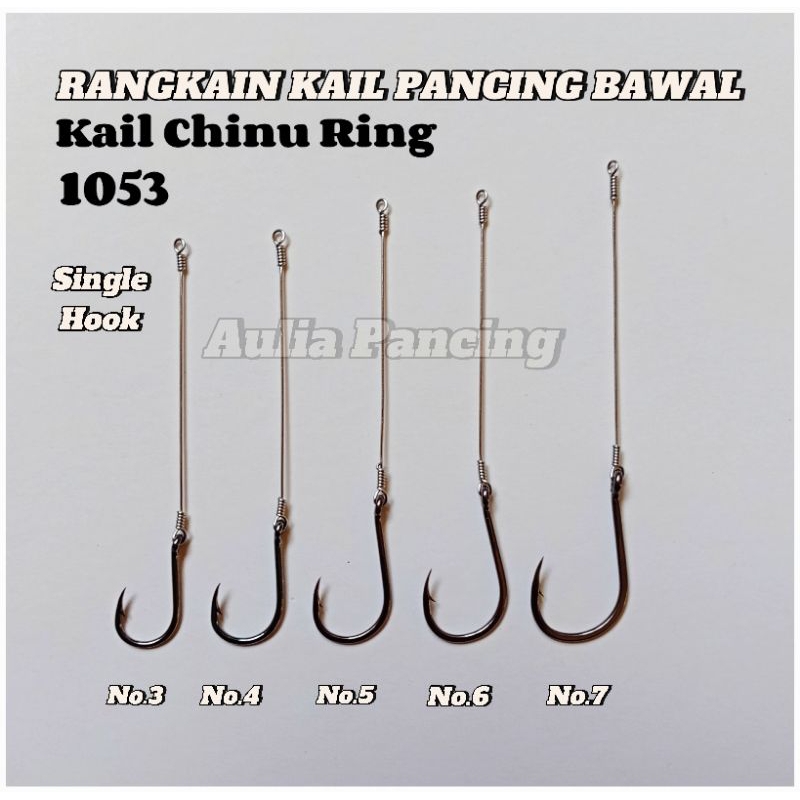 Jual Kail Pancing Bawal Rangkaian Kail Dengan Kawat Stainless Soft isi ...