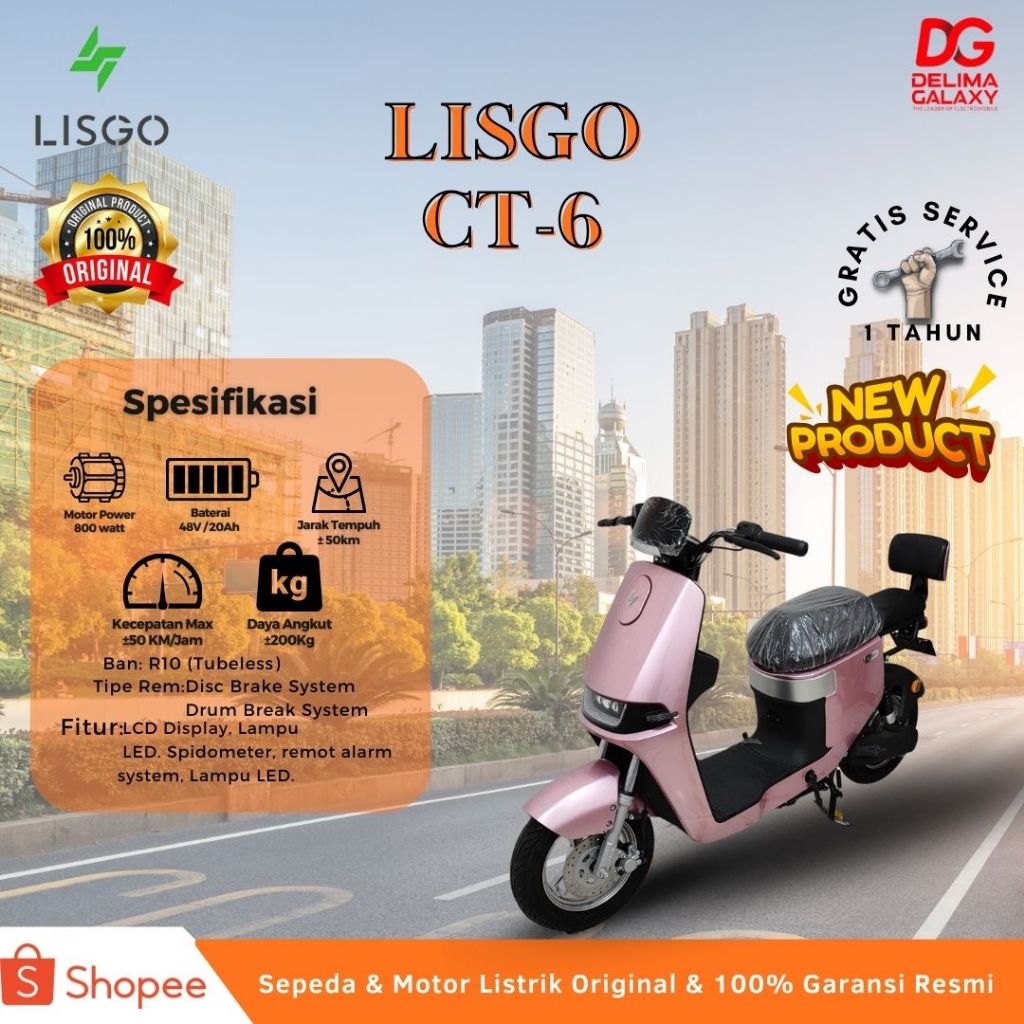 Jual SEPEDA LISTRIK LISGO CT-6 | Shopee Indonesia
