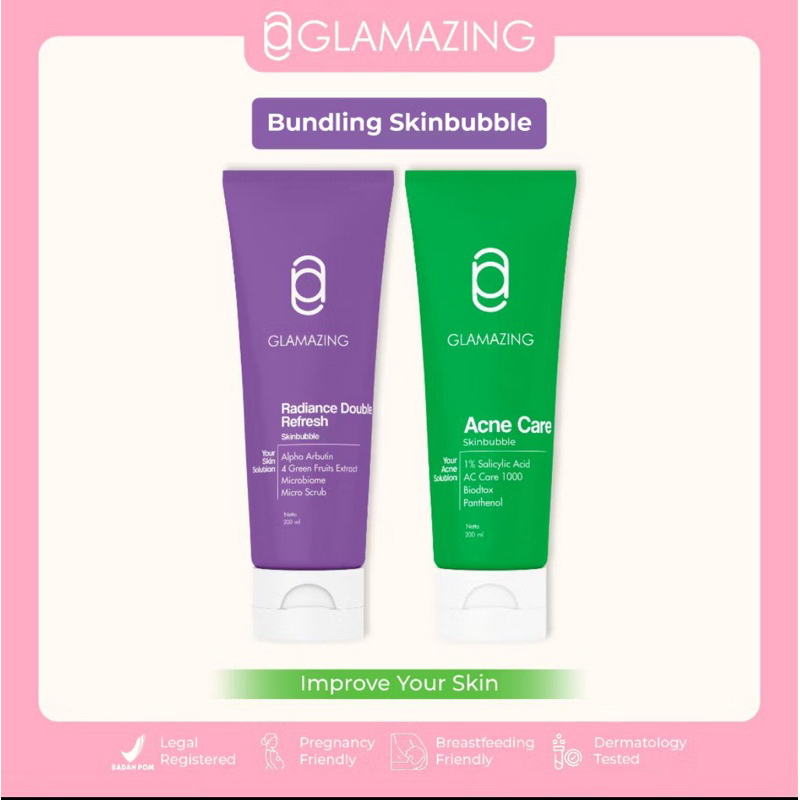 Jual (SIAP KIRIM) Glamazing Acne Care SkinBubble - Radiance Double ...