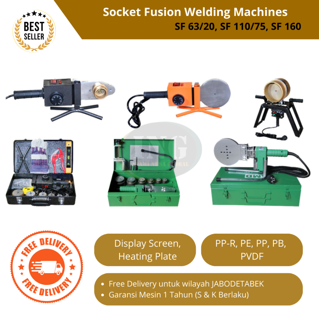 Jual AMD Socket Fusion Welding Machine ASF160| Las Pipa Mesin HDPE ...